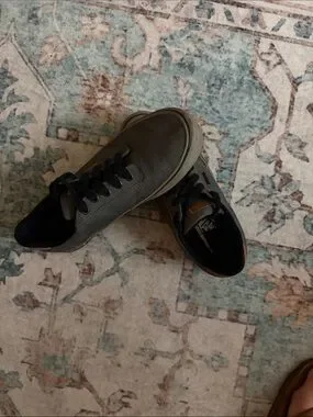 Vans | Shoes | Vans Mens Gray Canvas Laceup Sneakers With Brown Gum ...